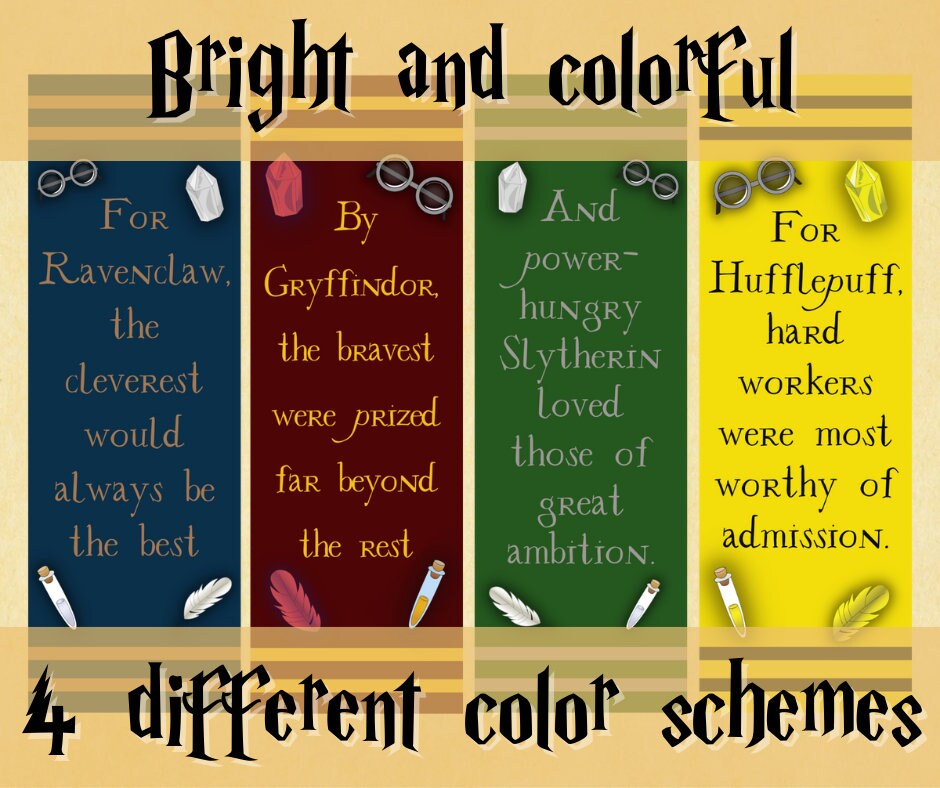 Unlock the Magic With Colorful Quotes in Wizarding School Colors ...