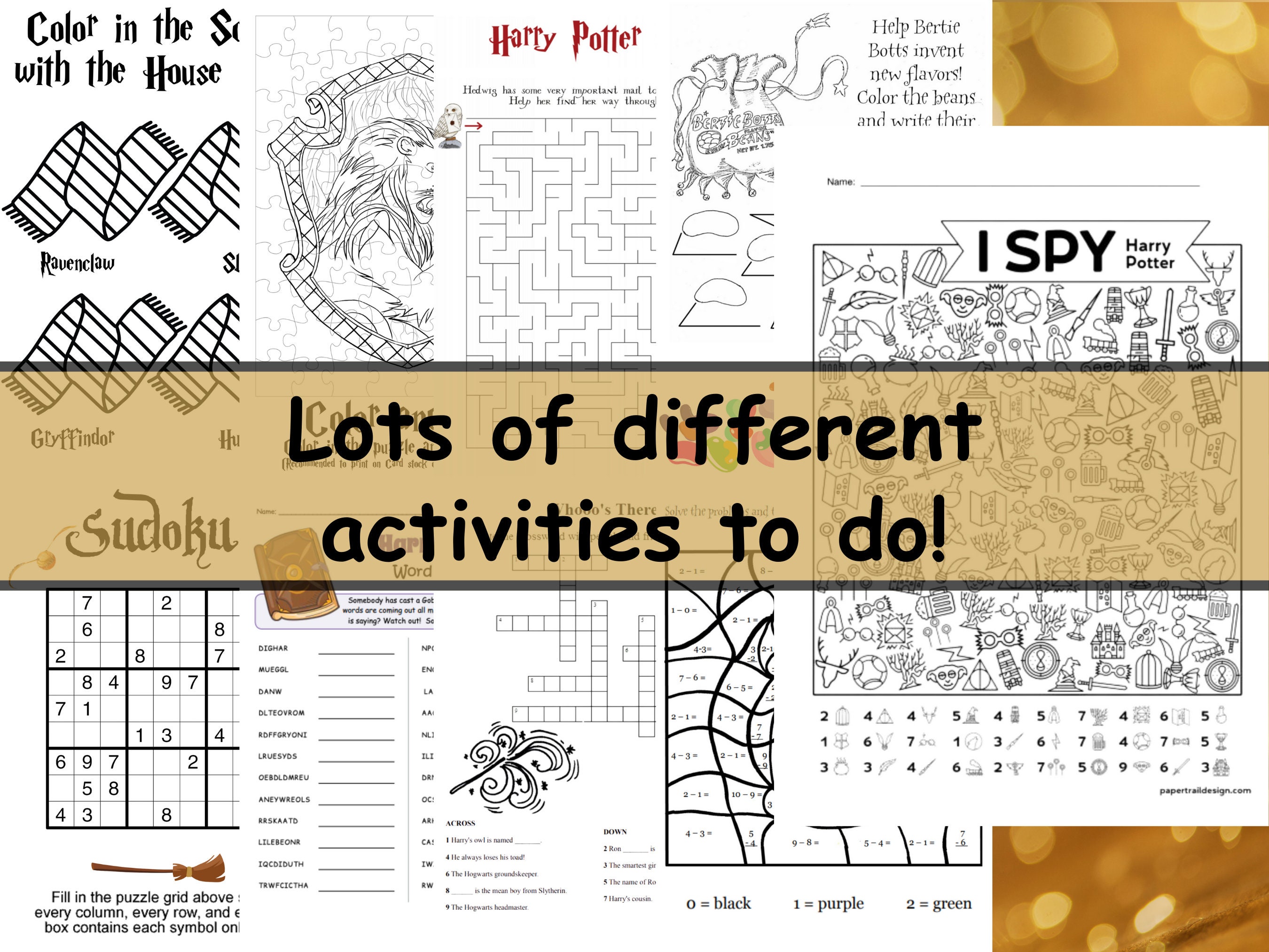 Enchanted Wizarding Coloring Book - 60 Pages of Magical Activities ...