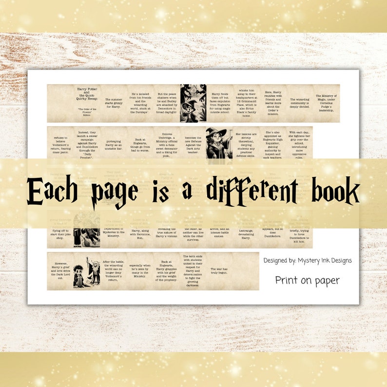 Enchanting Miniature Wizarding Book Set, Digital Download With ...