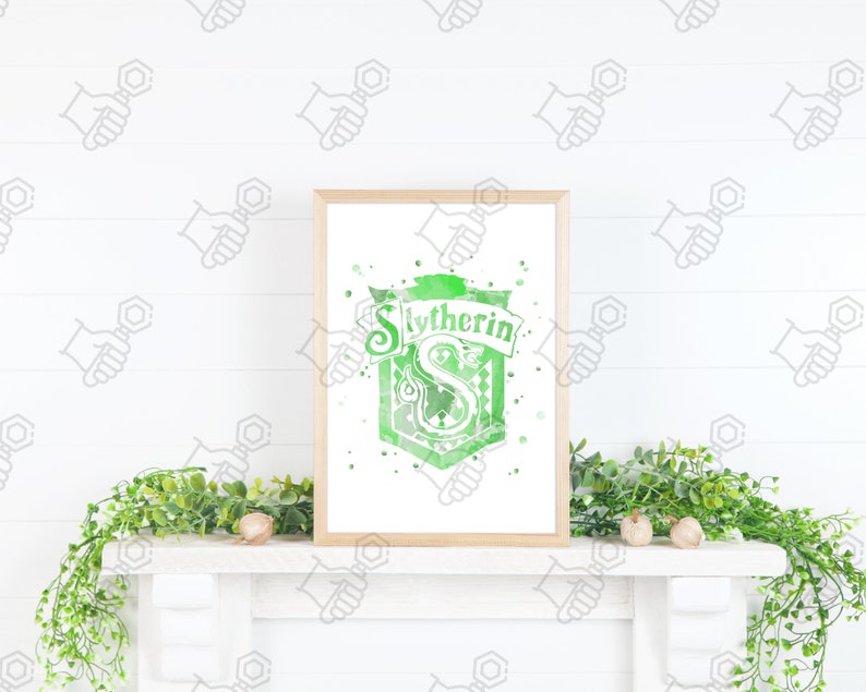 Magical Wizarding School Houses Decorative Wall Art, Instant Download ...