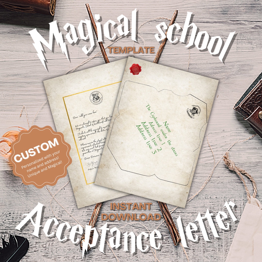 Editable Wizarding Acceptance Letter - Canva Template for Unlimited ...