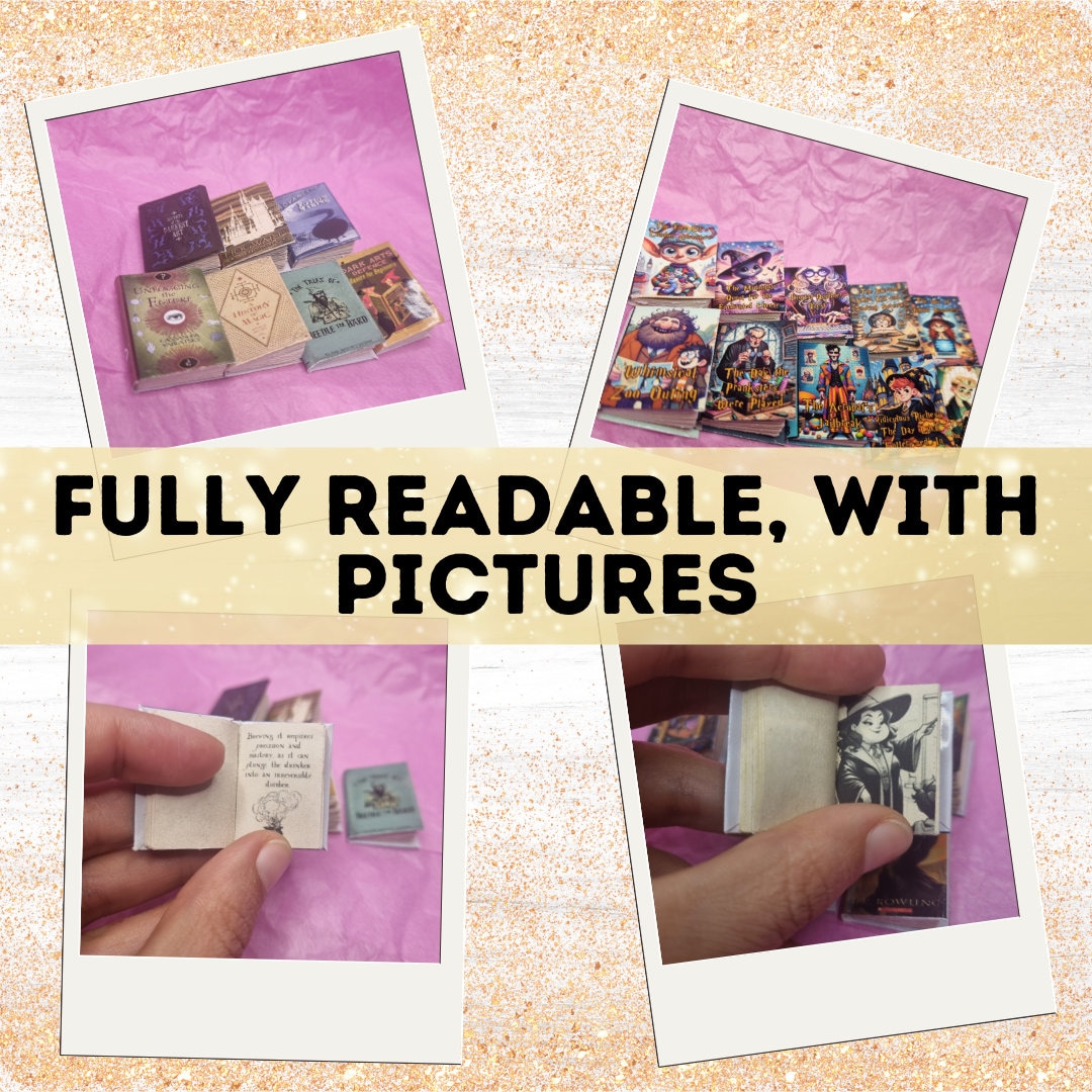 Magical School Miniature Book Set for Dollhouses 1:12 Scale Digital ...
