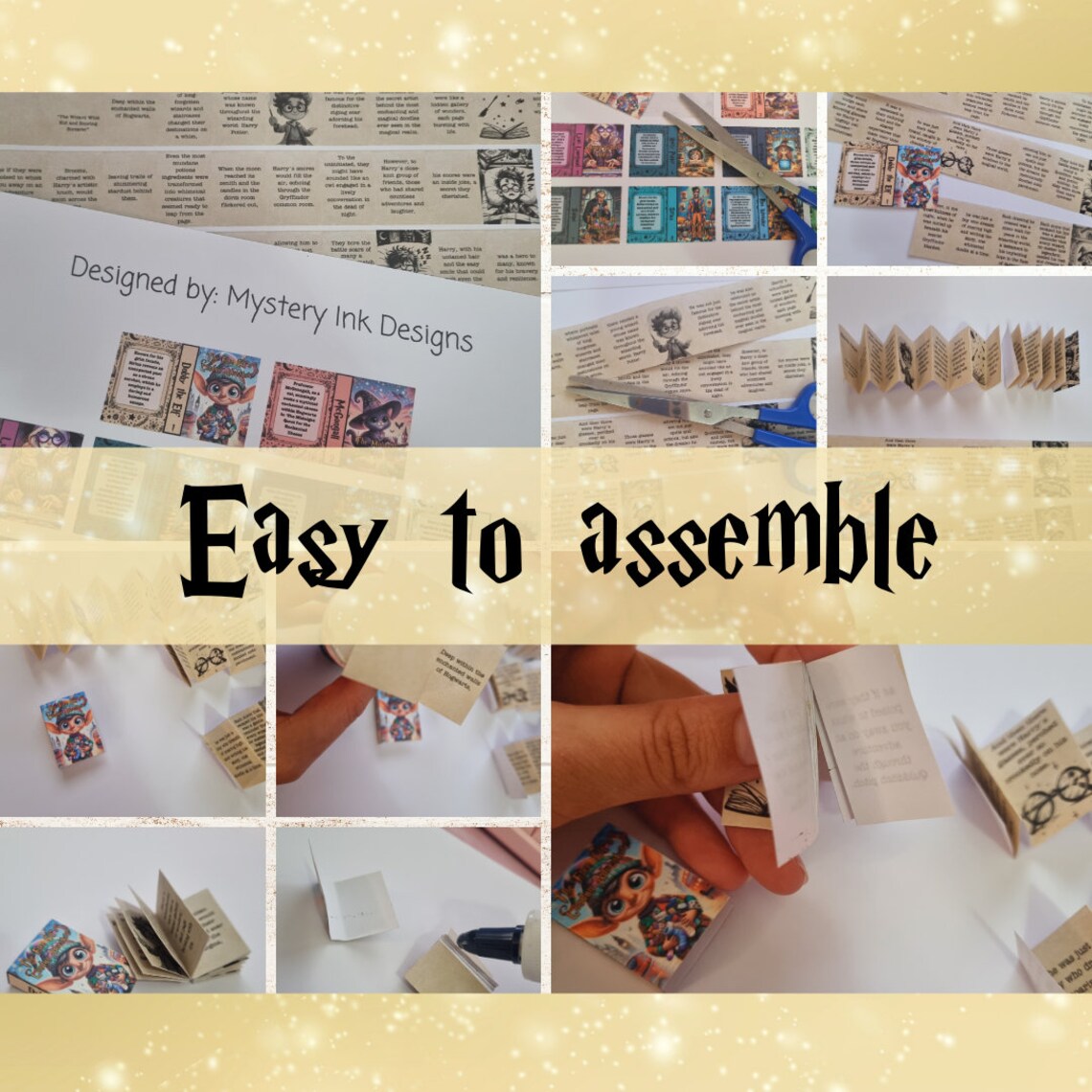 Printable Mystic Miniature Book Set | 1:12 Scale Magic Library (PDF Kit ...
