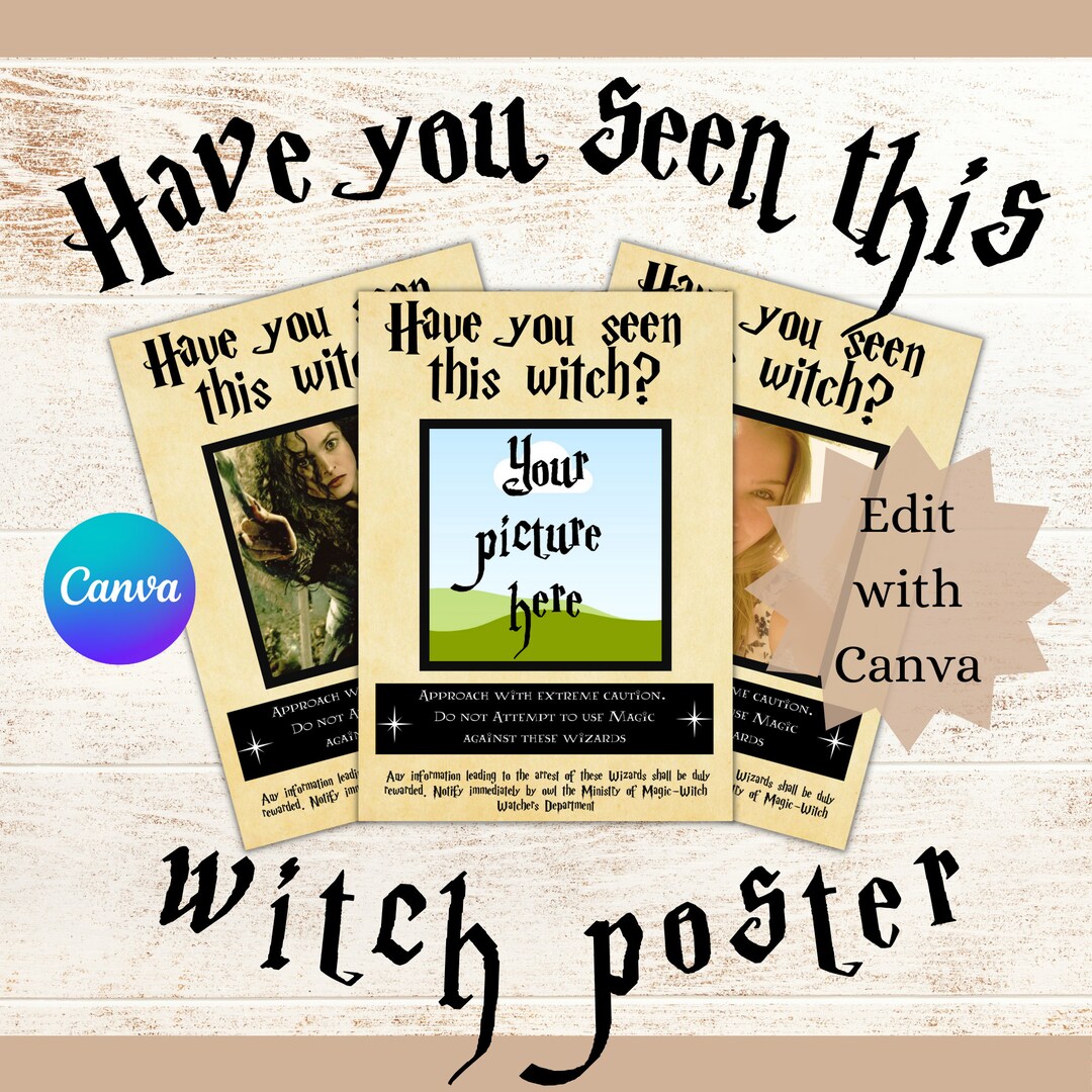 Uncover the Mystery: Editable Wizarding World Wanted Poster for the ...