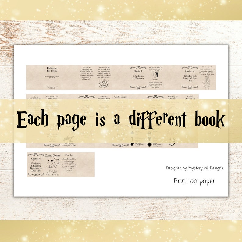 Printable Mystic Miniature Book Set | 1:12 Scale Magic Library (PDF Kit ...