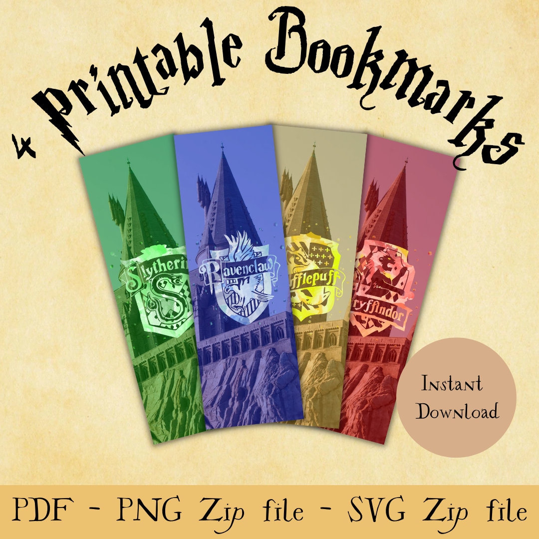 Wizarding School Printable Bookmarks (PDF, PNG) - Etsy UK