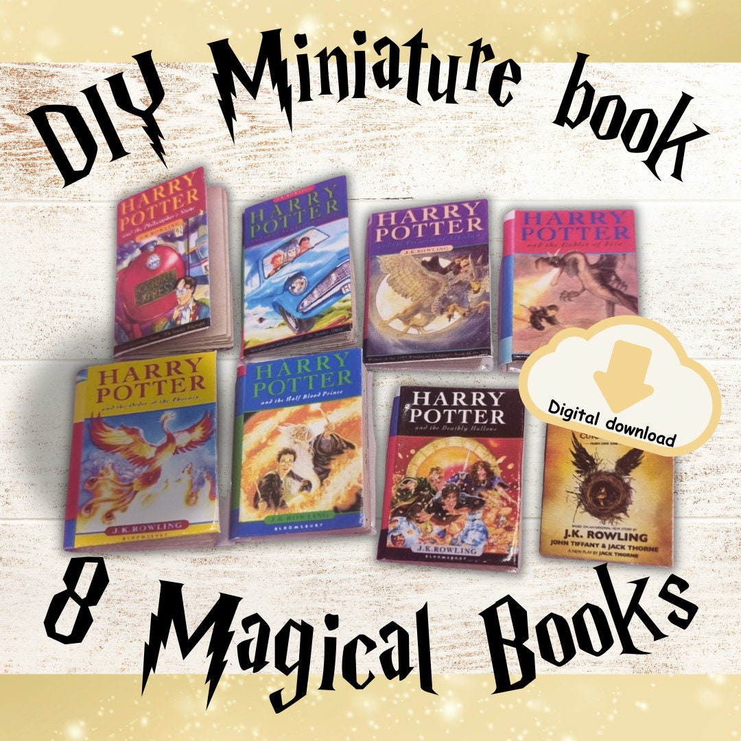 Enchanting Miniature Wizarding Book Set, Digital Download With ...