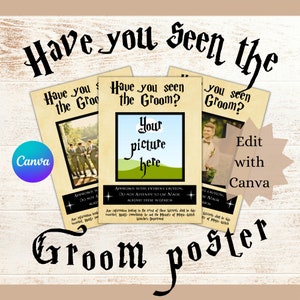Have You Seen the Groom? Wanted Poster - Customizable With Canva for ...