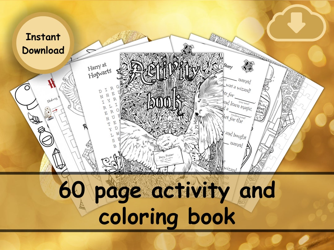 Enchanted Wizarding Coloring Book - 60 Pages of Magical Activities ...