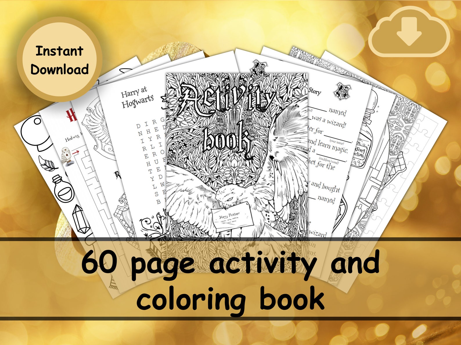 Enchanted Wizarding Coloring Book - 60 Pages of Magical Activities ...
