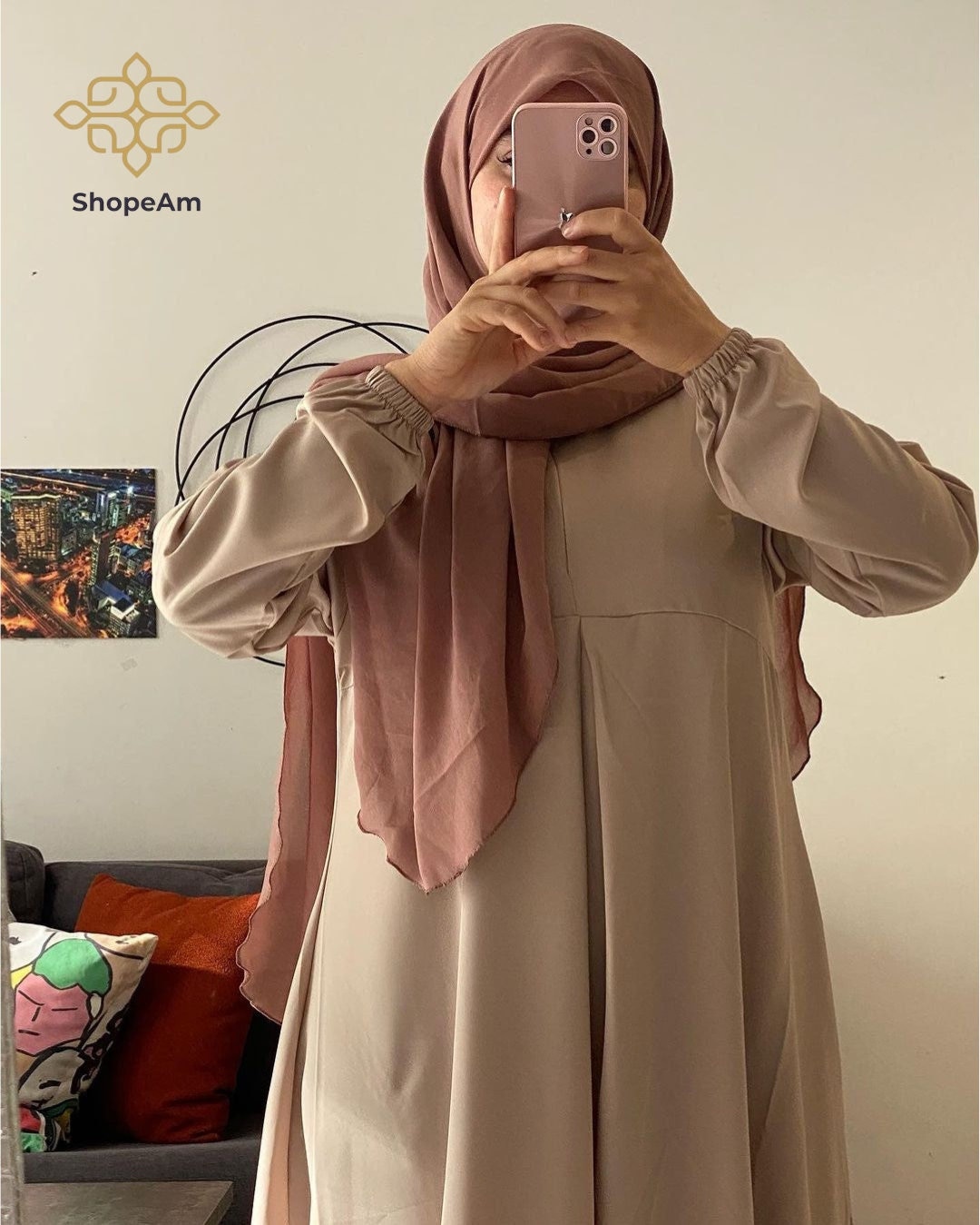 Handmade Moroccan Abaya for Prayer With Scarf Gift Unique Islamic ...