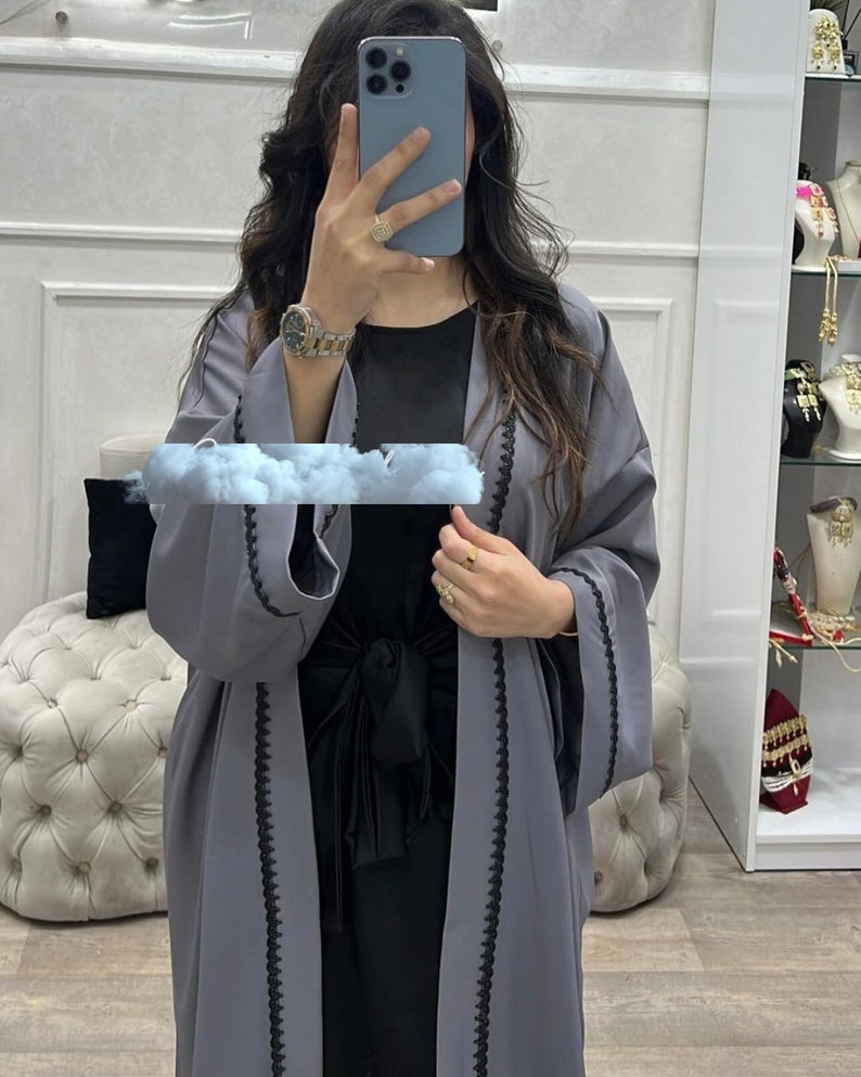 Ramadan Abaya 2024 Moroccan Open Kimono Eid Hijab Maxi Dress Women's Islamic Modest Kaftan Long ...