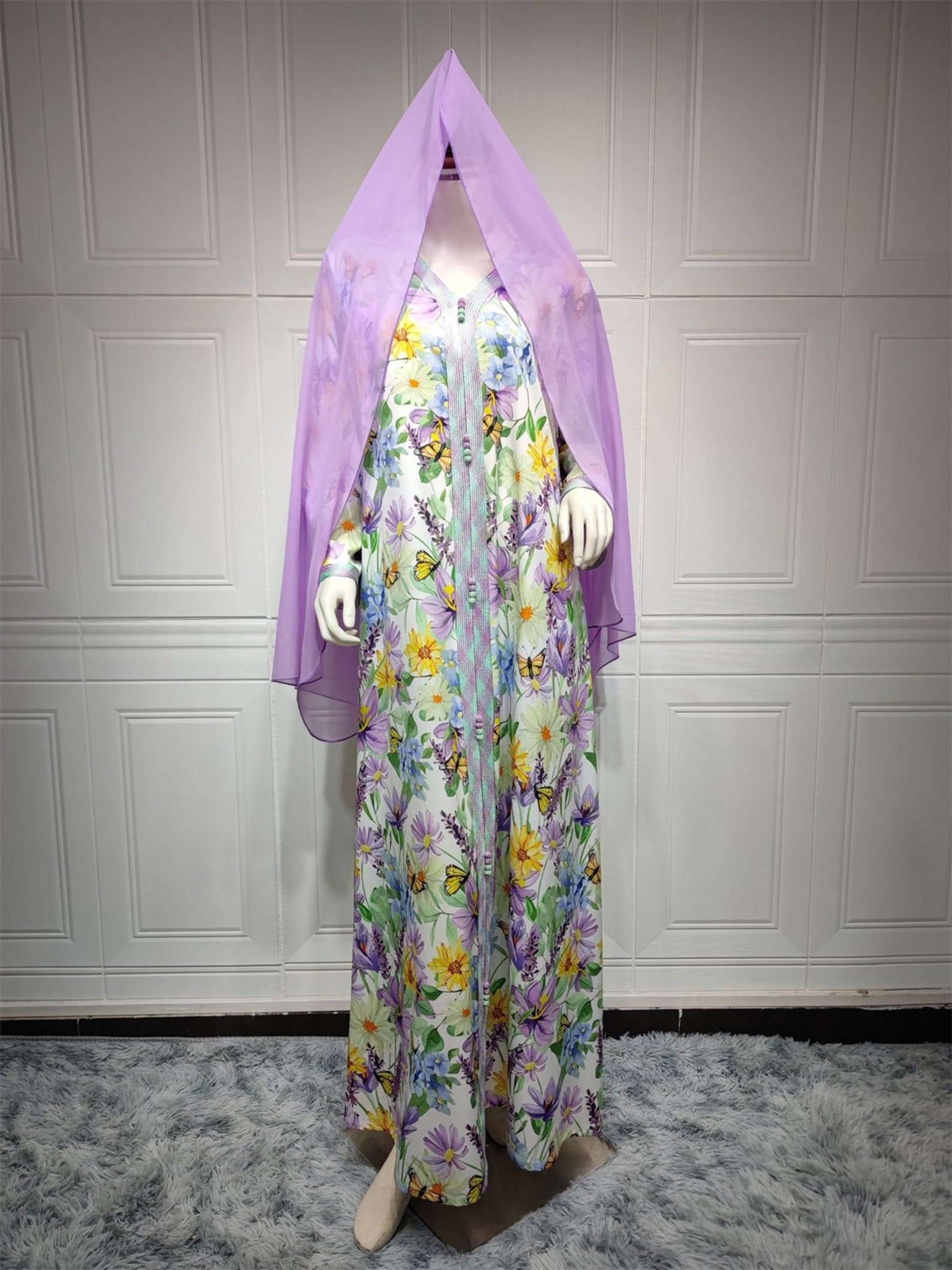 Dubai Moroccan Kaftan Arabic Abaya Maxi Hand Beaded Caftan Farasha ...