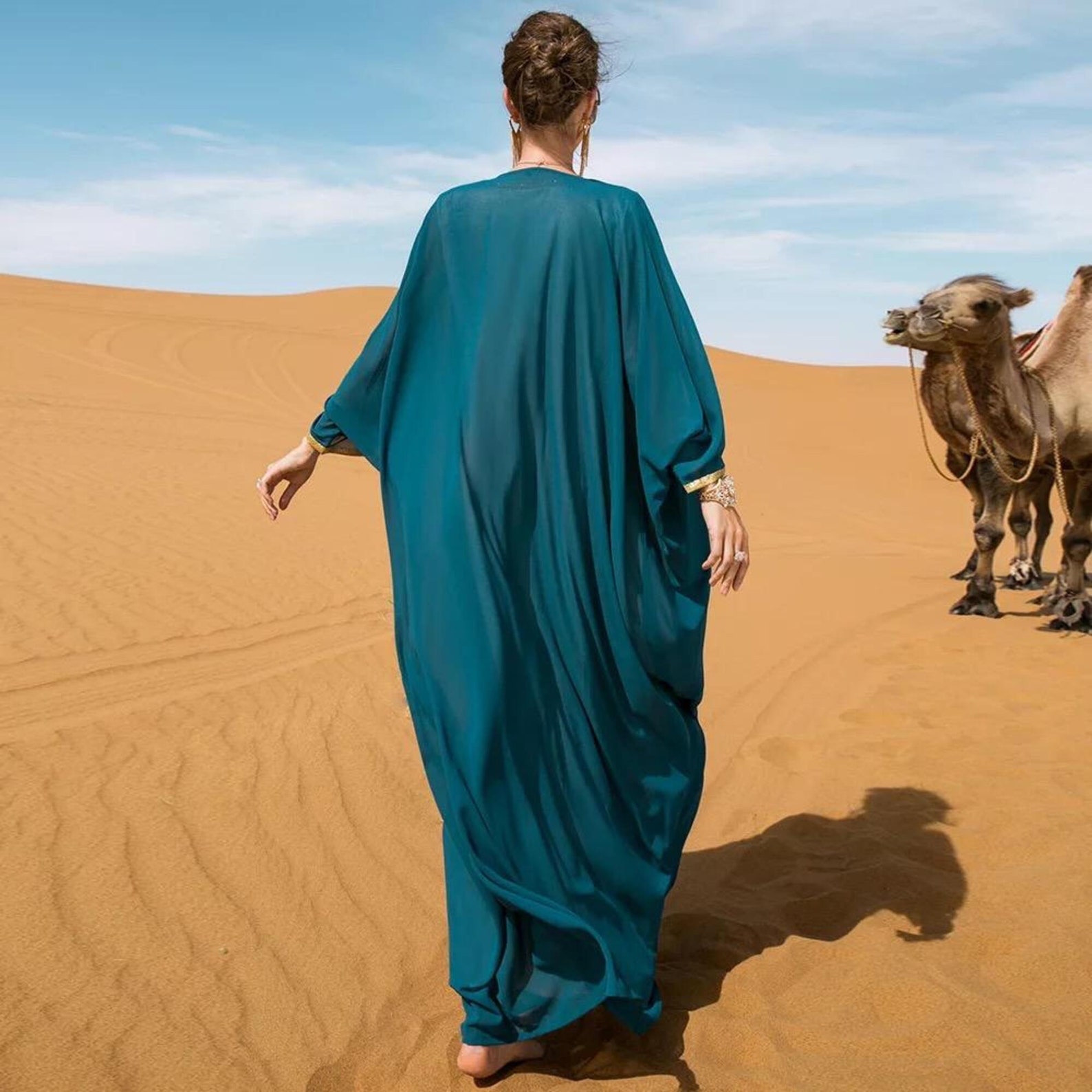 Gandoura Moroccan for Women Loose Cloak Dress for Women Gold - Etsy