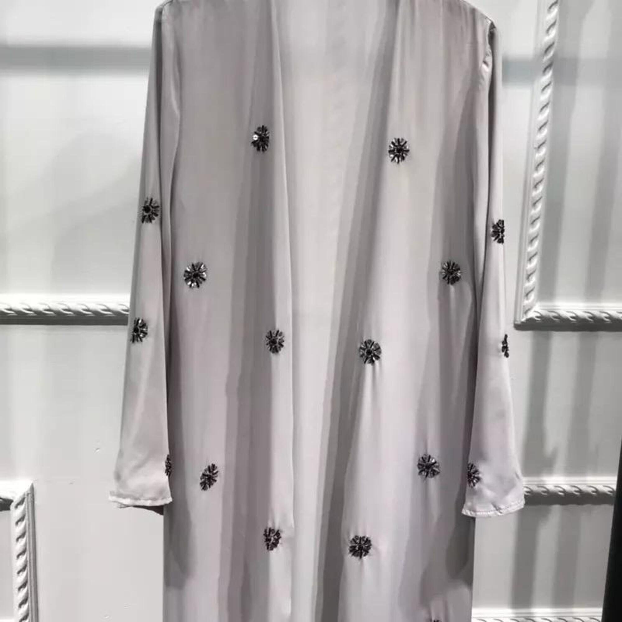 Turkish Islamic Clothing Muslim Open Abaya Women Beading Floral Maxi ...