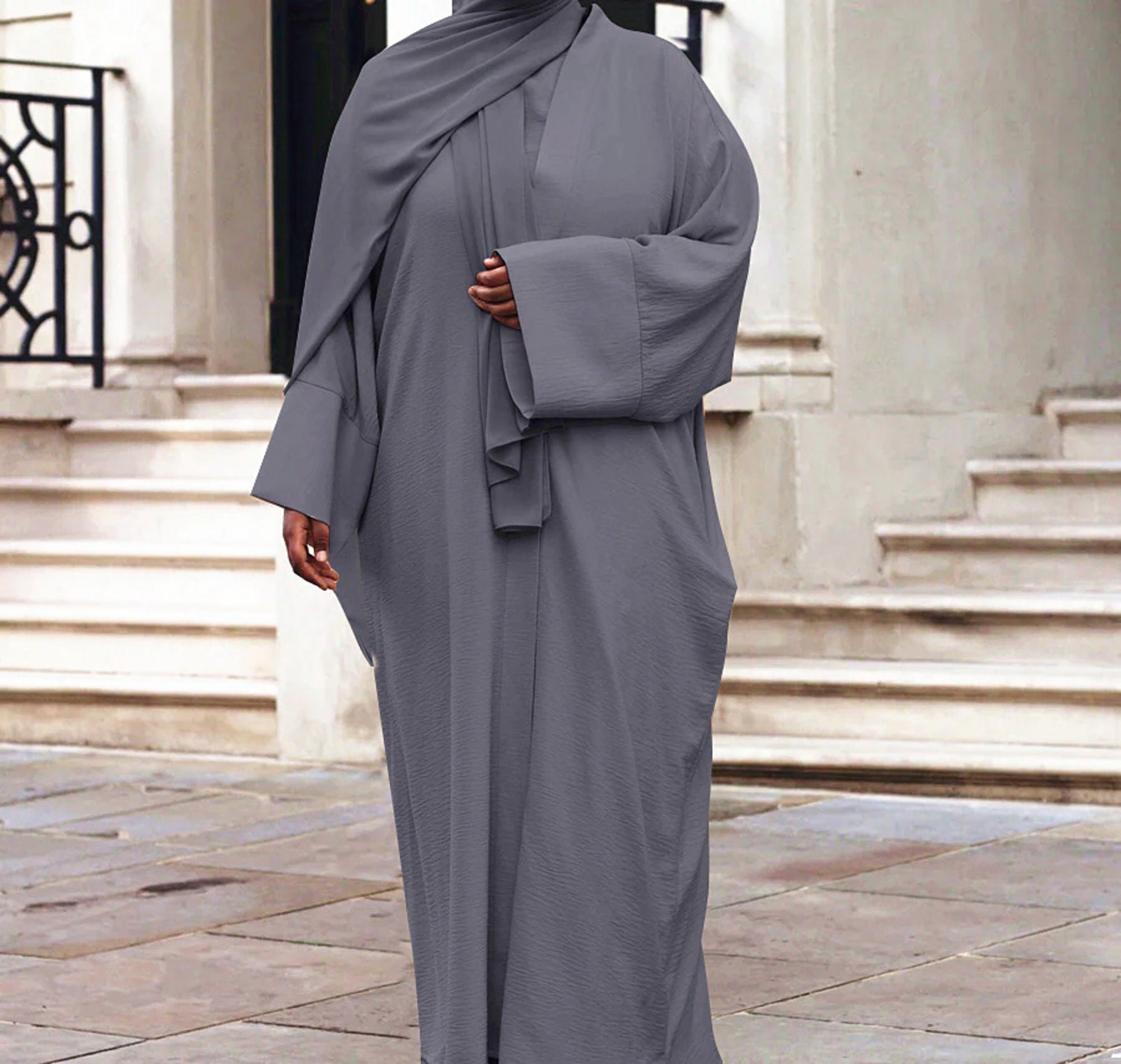 Womens Long Closed Abaya Islamic Dress Dubai Islam Eid Kaftan Ramadan ...