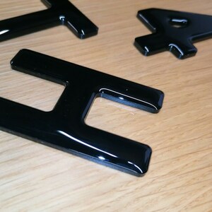 4D Letters With 3d Gel on Top Road Legal 3mm Gloss Black - Etsy UK
