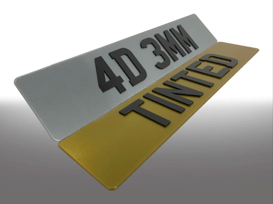 TINTED 4D 3MM Laser Cut Show Custom Made Sign Plates Show Plate NUMBER ...