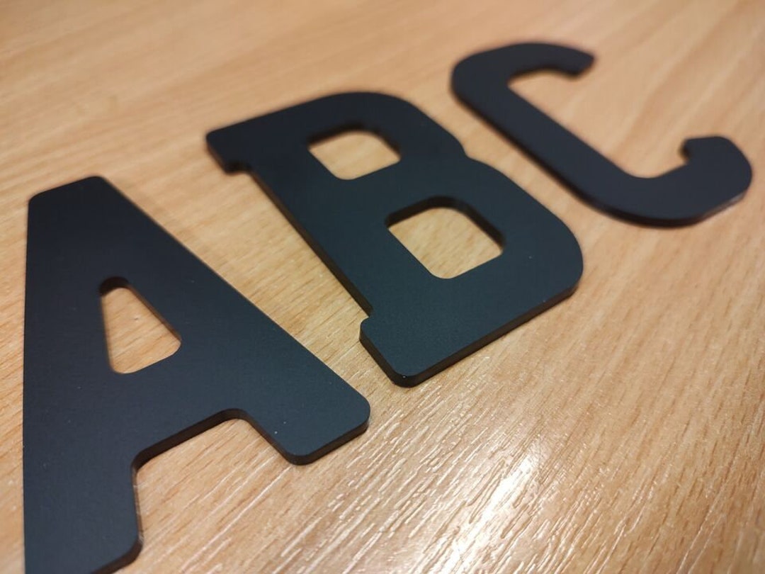 4D Matte Acrylic 3mm Black Letter for Number Plates, Sign, Show - Etsy