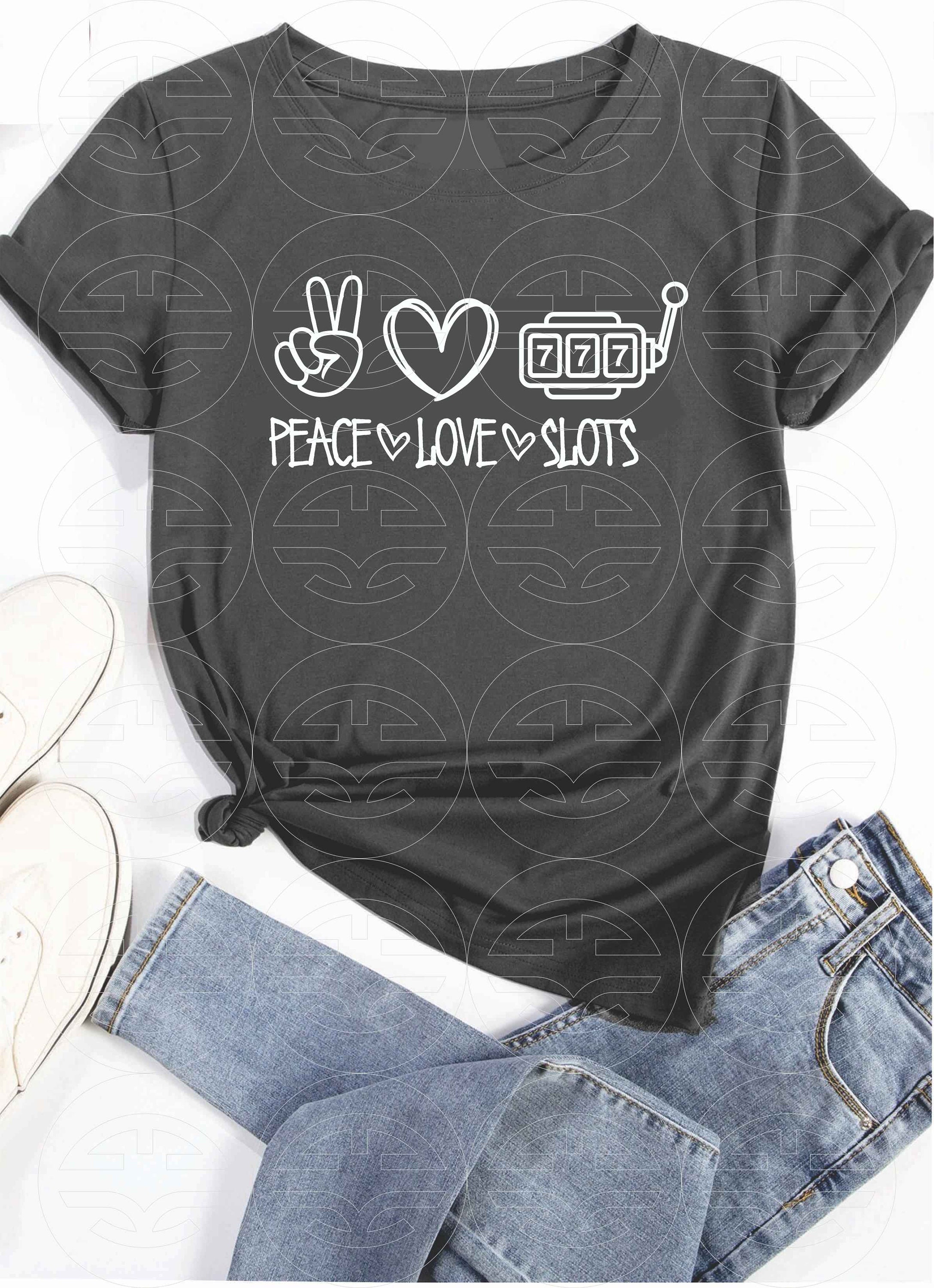 Peace Love Slots SVG PNG Cut Files, Cricut Silhouette (digital Download ...