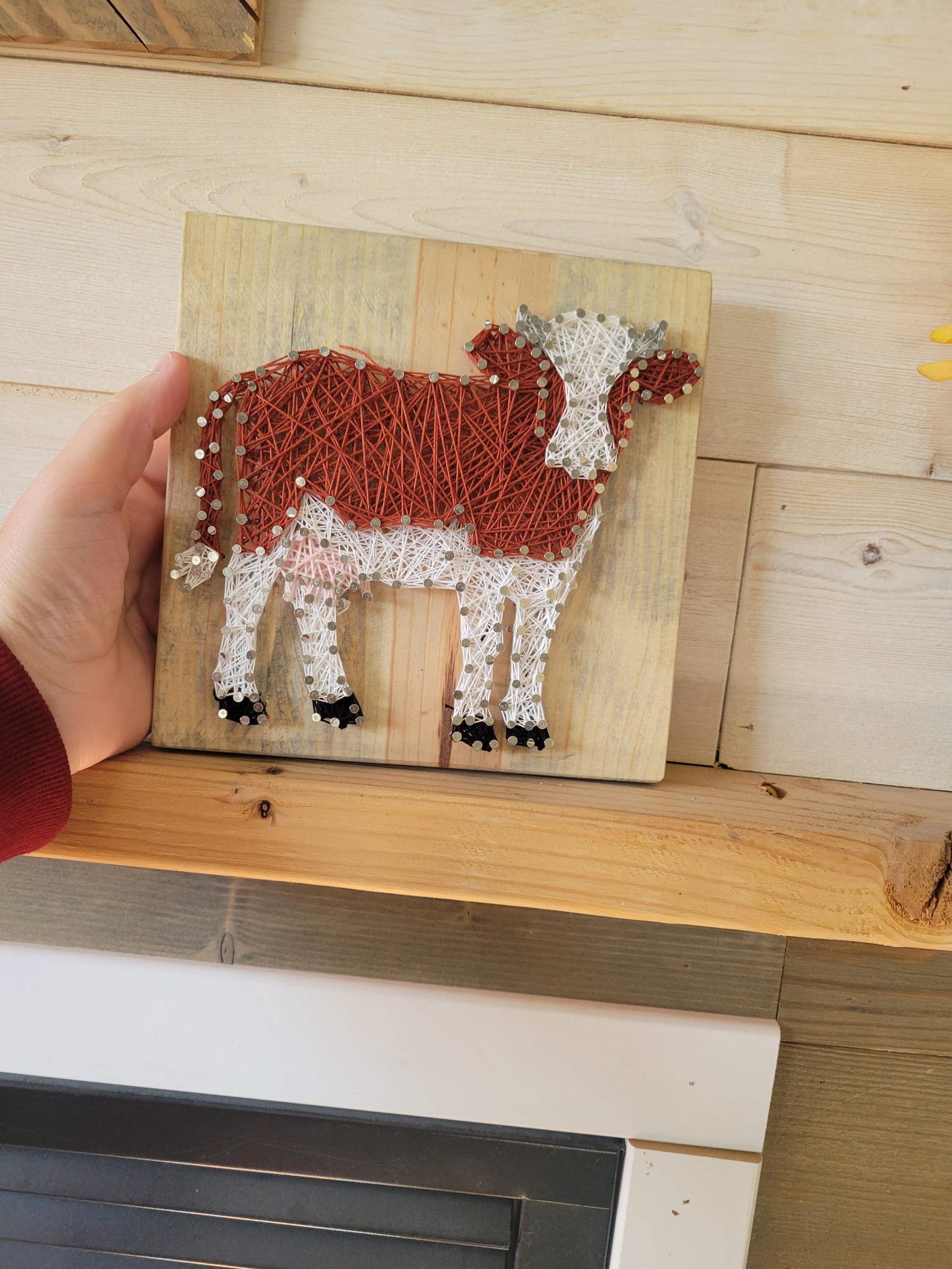 DIY String Art Cow, Farmhouse Décor, Relaxing and Fun Craft, Wall ...