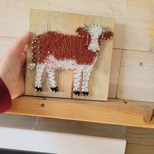 DIY String Art Cow, Farmhouse Décor, Relaxing and Fun Craft, Wall ...