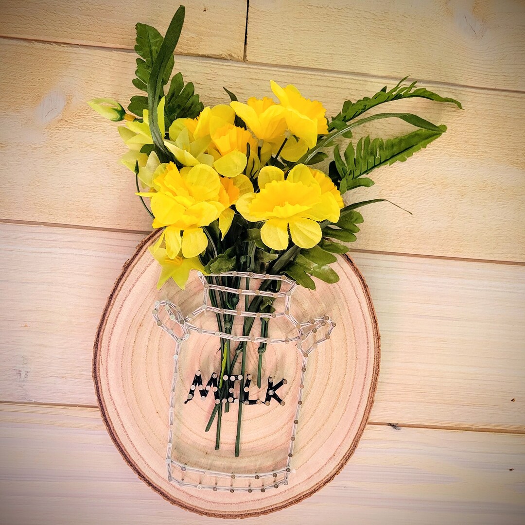 DIY String Art Milk Jug Kit, Home Décor, Relaxing Craft, Wall Hanging ...