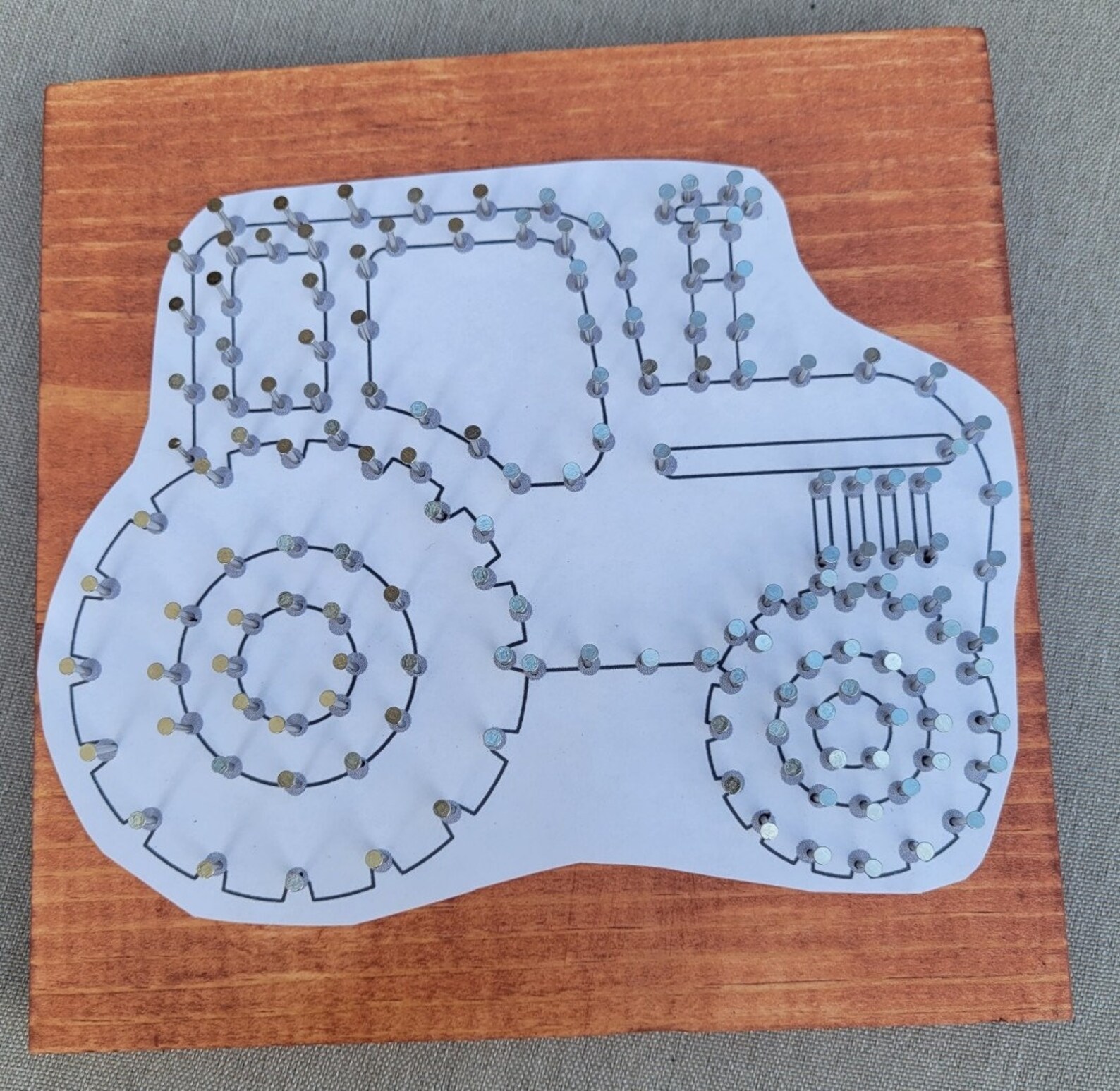 DIY String Art Tractor, Fun Activity, Home Décor, Wall Hanging, Shelf ...