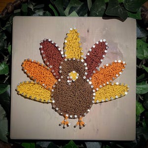DIY String Art Turkey, Farmhouse Décor, Relaxing and Fun Craft, Wall ...