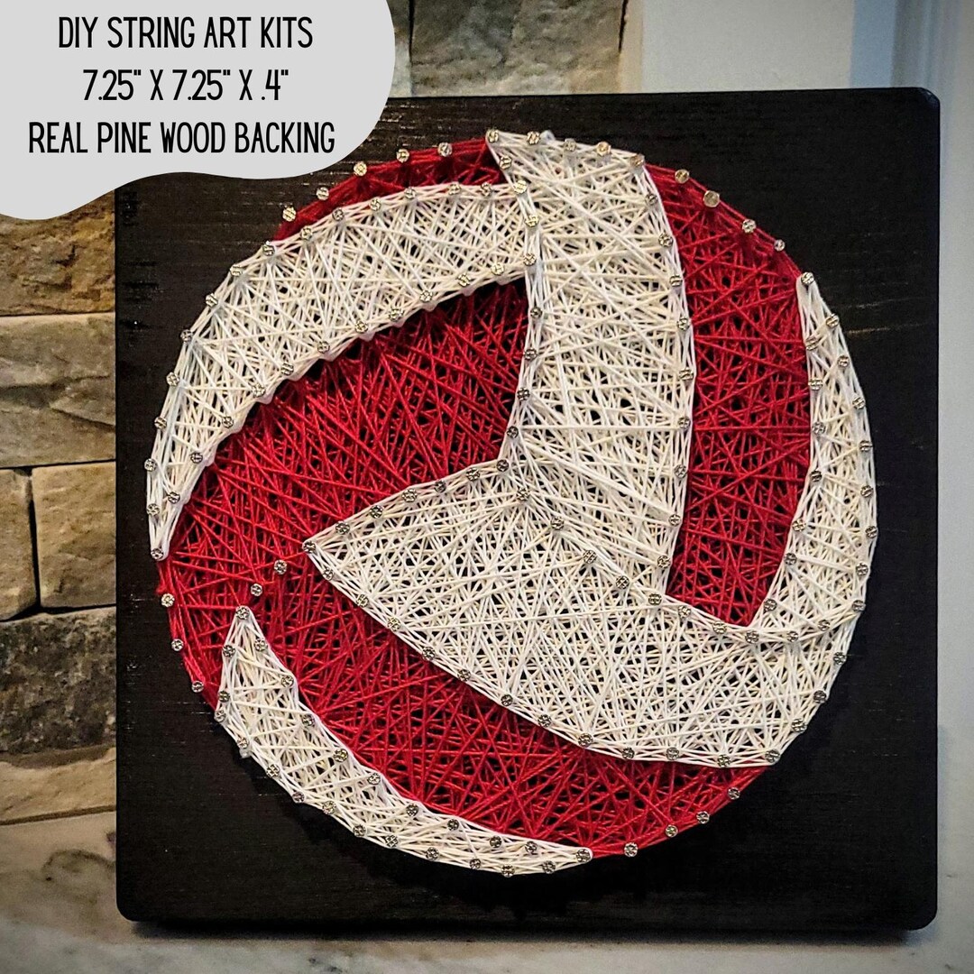 DIY String Art Volleyball, Sports Décor, Gifts for Athletes, Wall ...