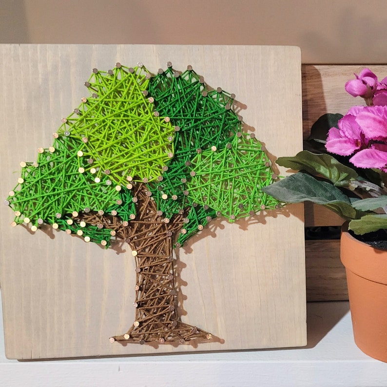 Tree String Art Patterntemplate Download This Pattern Create Your Own String Art Masterpiece