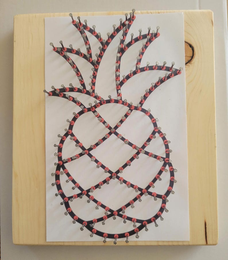 DIY String Art Pineapple, Beach House Décor, Tropical Wall Decor, Wall ...