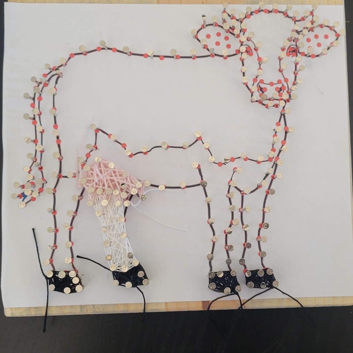 DIY String Art Cow, Farmhouse Décor, Relaxing and Fun Craft, Wall ...