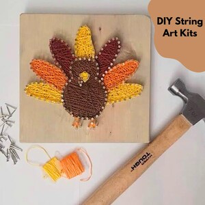 DIY String Art Turkey, Farmhouse Décor, Relaxing and Fun Craft, Wall ...