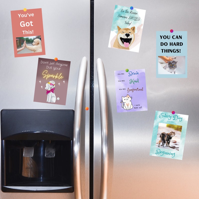 Positive Affirmation Cards for Cat Lovers, Cat Themed Mental Health ...