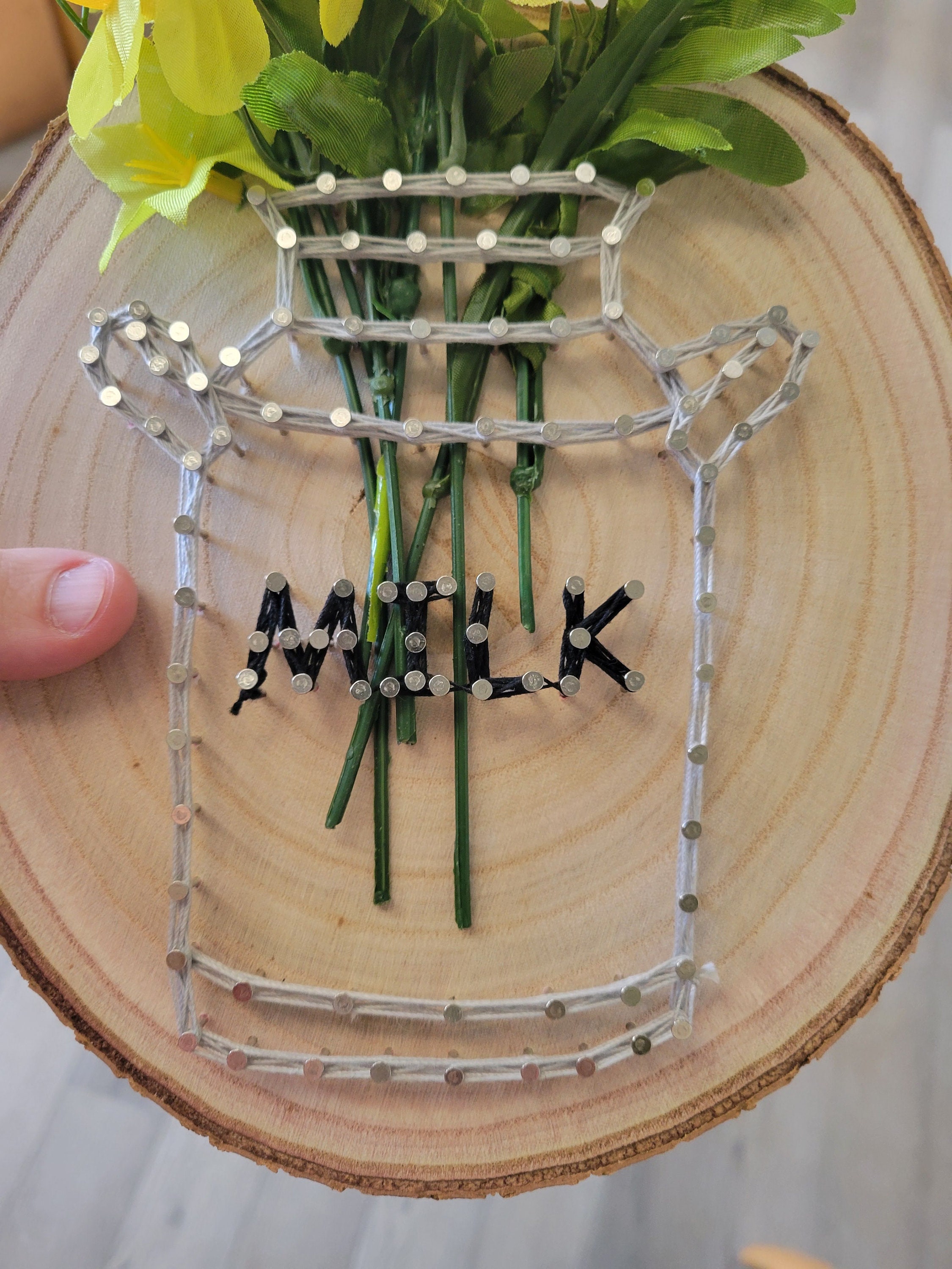 DIY String Art Milk Jug Kit, Home Décor, Relaxing Craft, Wall Hanging ...