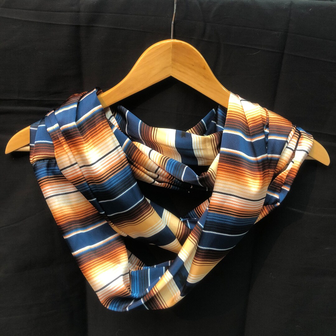 Navy Serape Infinity Scarf - Etsy