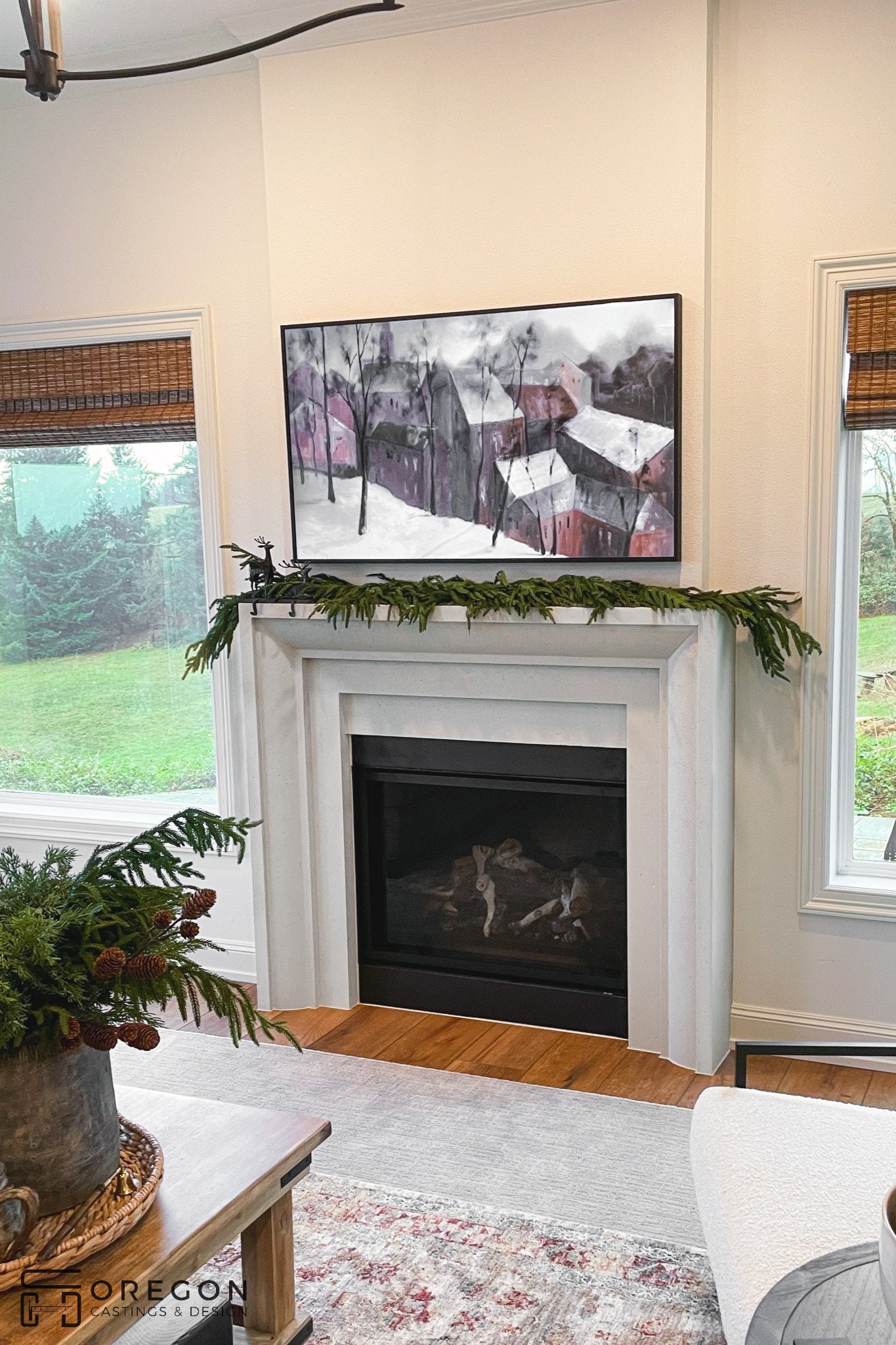 Verona Cast Stone Fireplace Surround - Etsy