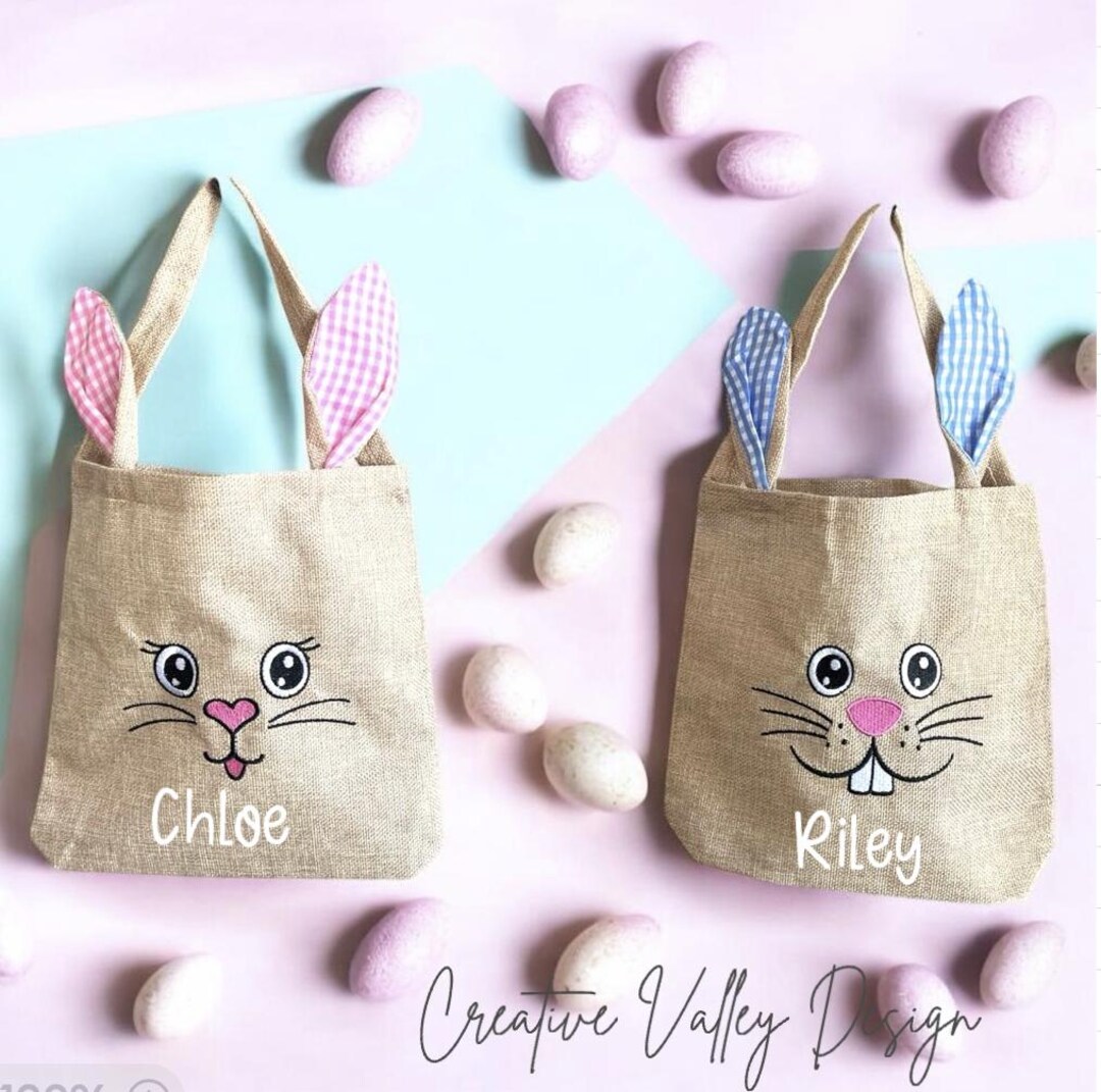 Personalized Child Easter Bags /bunny/rabbit Bags - Etsy