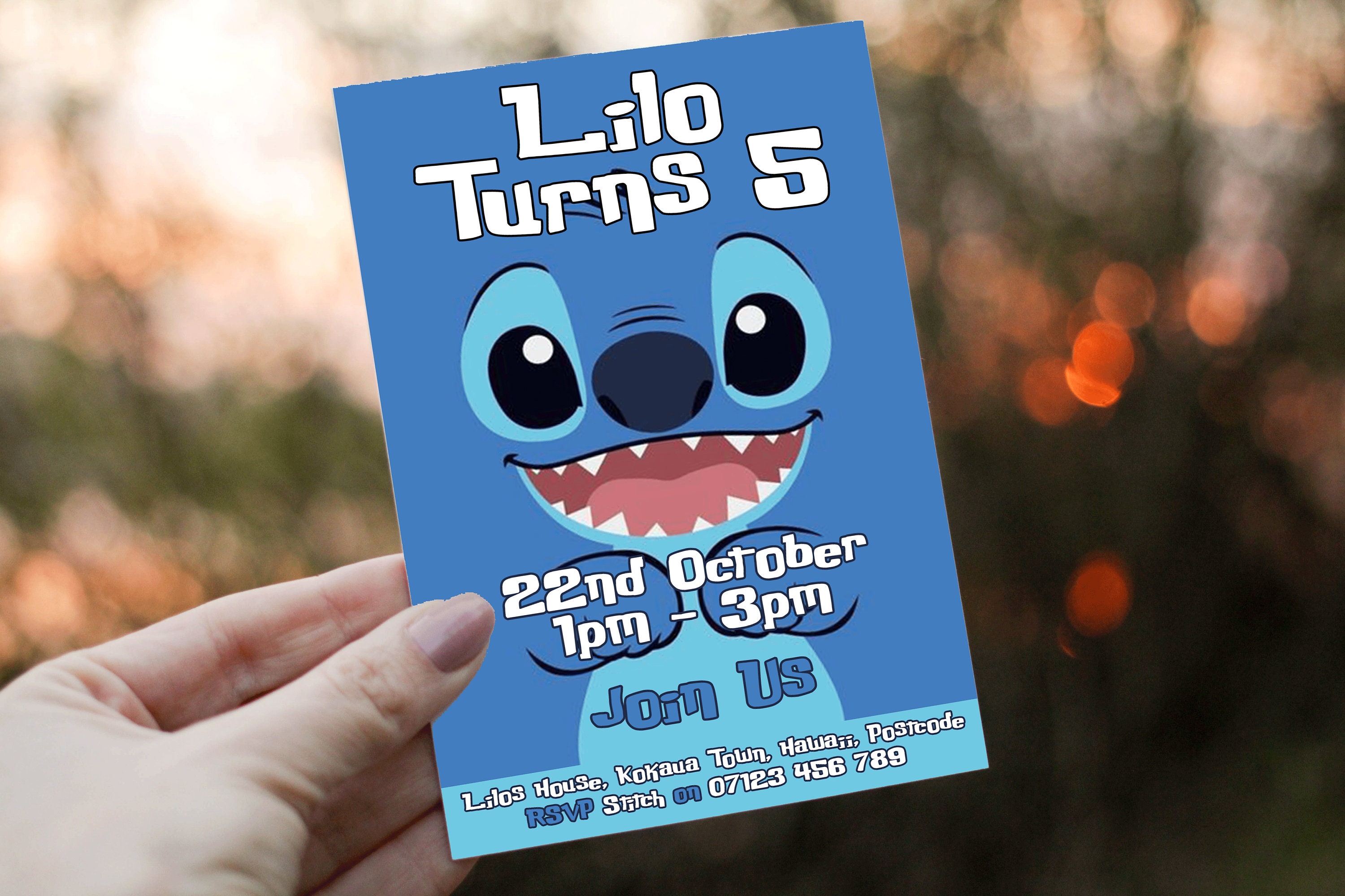 Invitación de Lilo y Stitch invitación de fiesta para - Etsy México