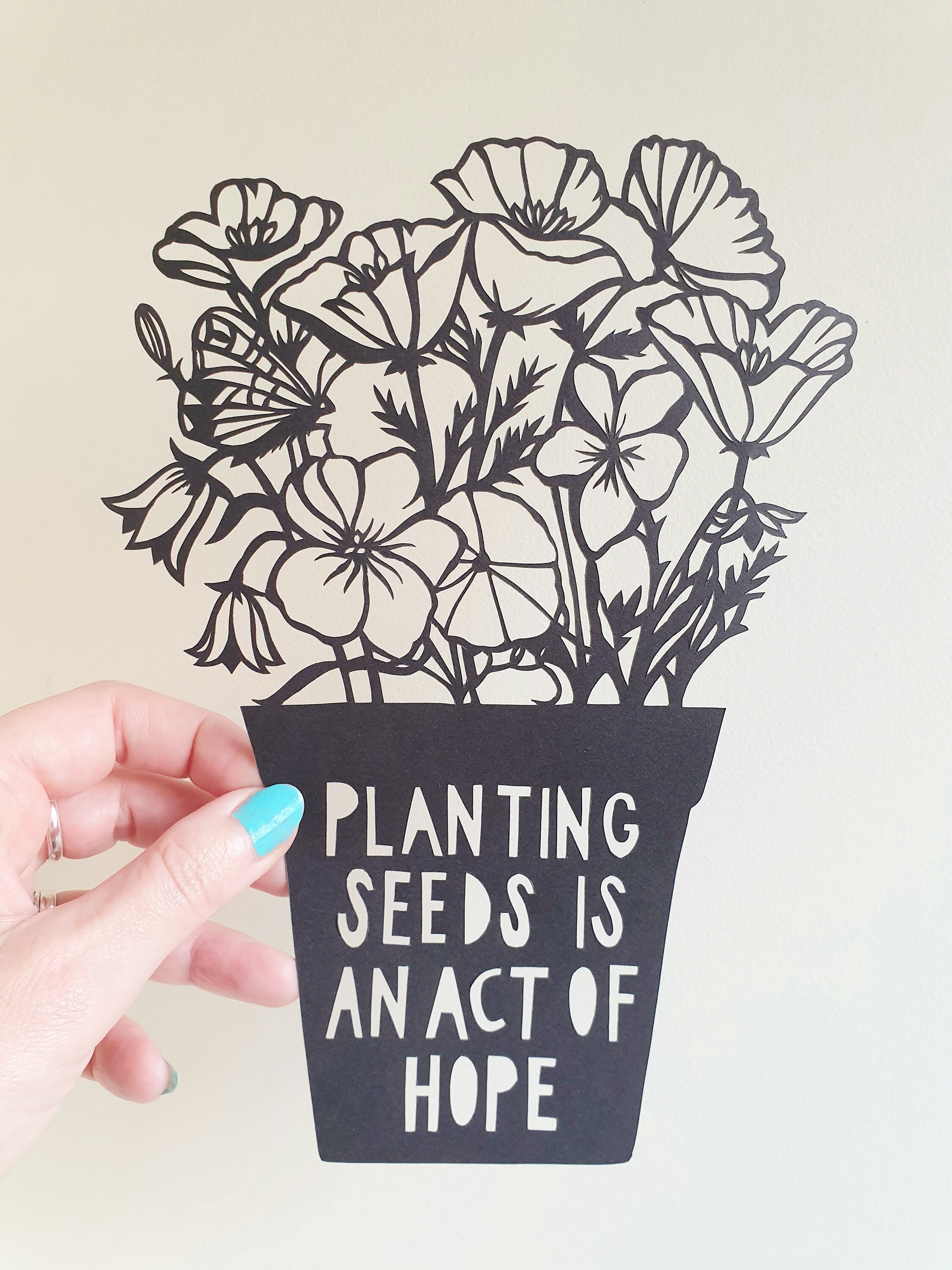 Floral Papercut Art Original Papercut Art Flower Papercut - Etsy