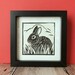 Bunny Linocut Print Original Rabbit Linocut Wildlife Linocut Print ...