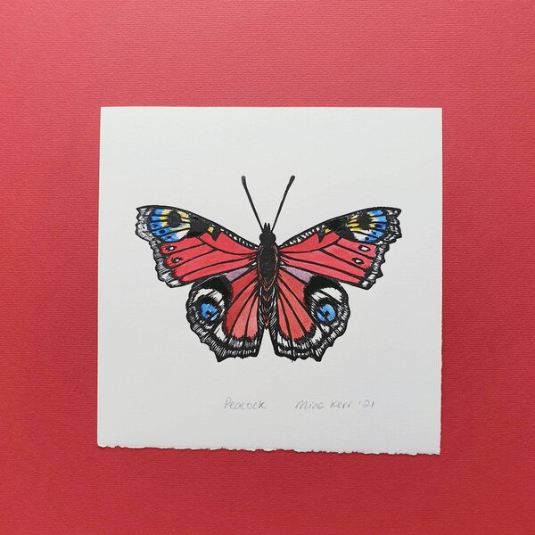 Butterfly Linocut - Etsy