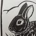 Bunny Linocut Print Original Rabbit Linocut Wildlife Linocut Print ...