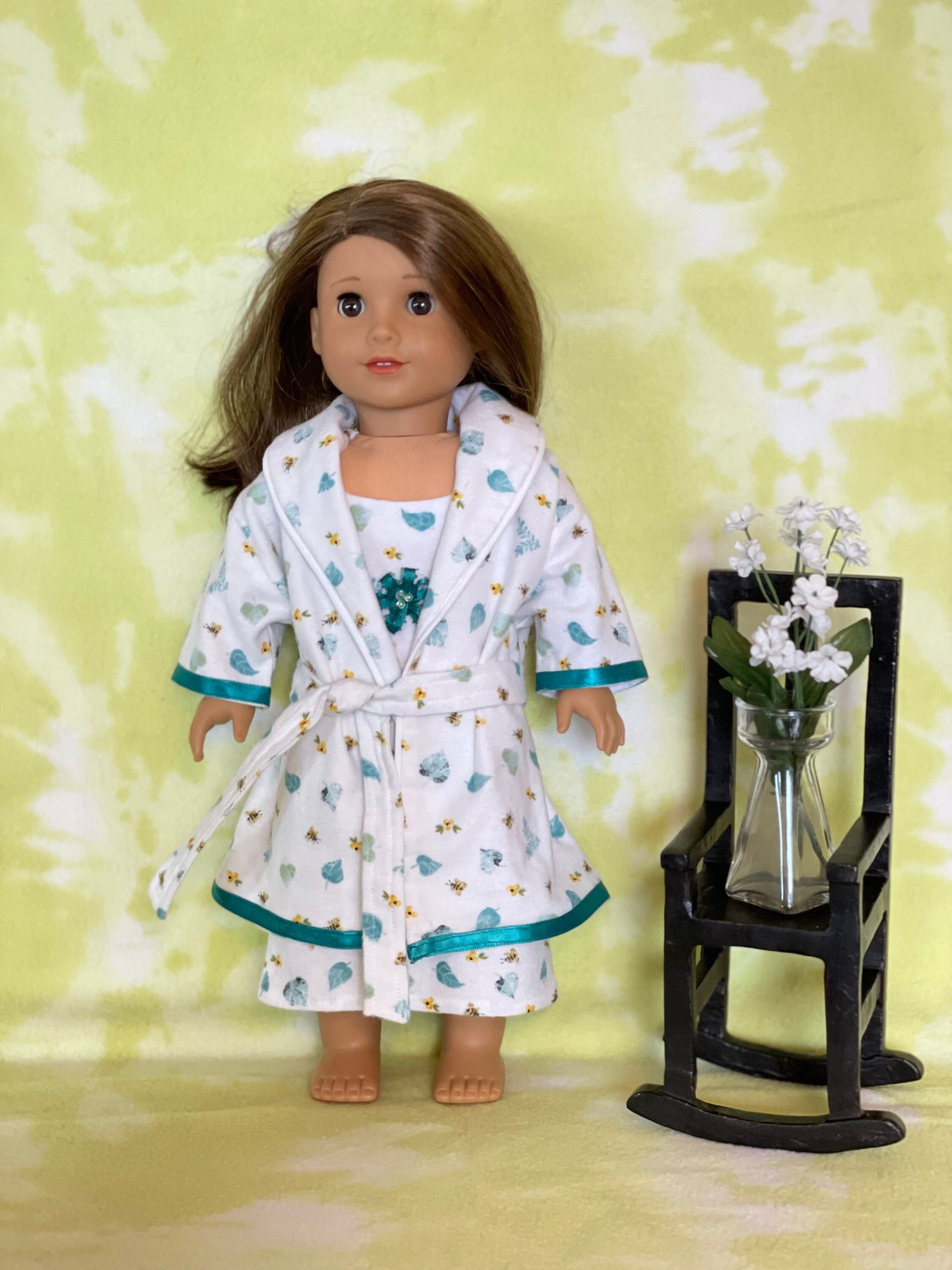 Cool Summer Nights 18 Doll Nightgown and Robe/fits AG Doll/nightie and ...