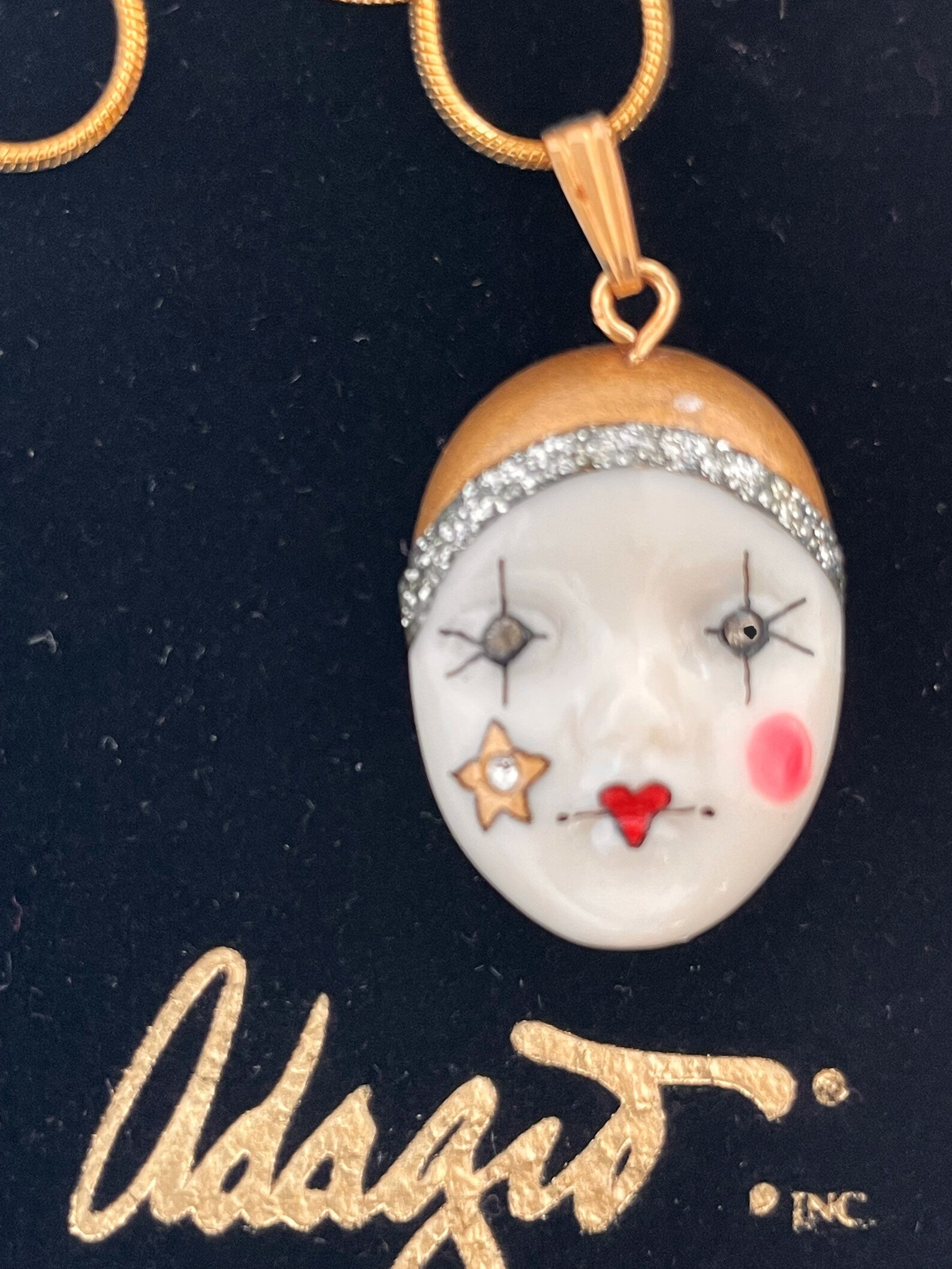 GOLD MIME Talisman of the Heart, Speaks With Actions. ADAGIO Pendant ...
