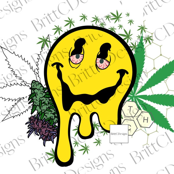 Thc Art Sticker - Etsy