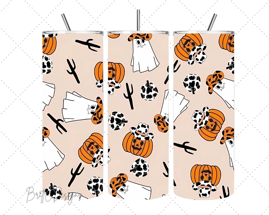 Pumpkin Spice Cow Ghoul| Cow Ghoul Tumbler| Country Ghost Halloween Cup ...