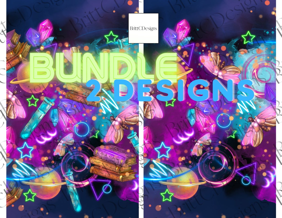 Galactic Magic 20oz Sublimation Tumbler Wrap, Potions, Grimoire Book ...