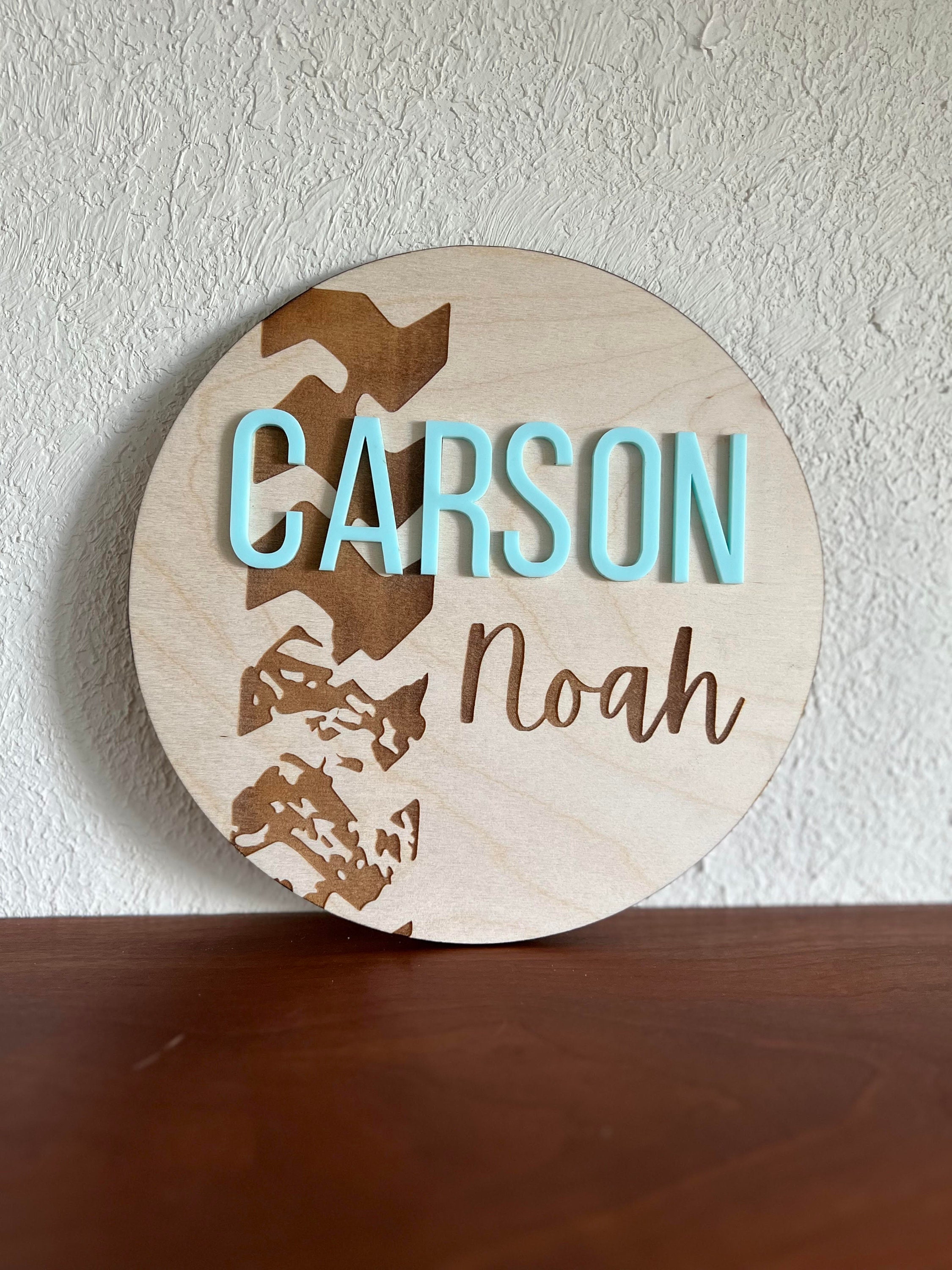 Laser Cut Baby Stat Sign | 3D Acrylic Name Announcement - Etsy